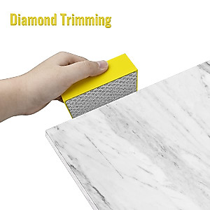 1 Pcs Diamond Hand Pad Sanding Block Sharp Glass Grinding Polishing Pad Sanding Block Foam Backing Hand-Held Sanding Block for Sanding Polishing Marble Tile Ceramics (60#)