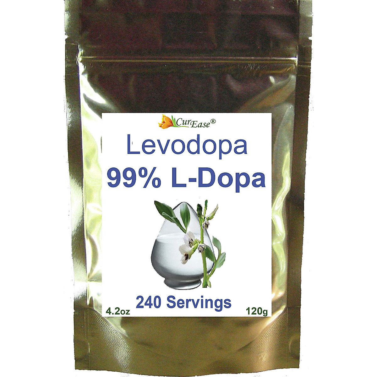 l-dopa Powder - 99% Mucuna Pruriens Extract - Natural Velvet bean - 2.4oz. - 240 Servings