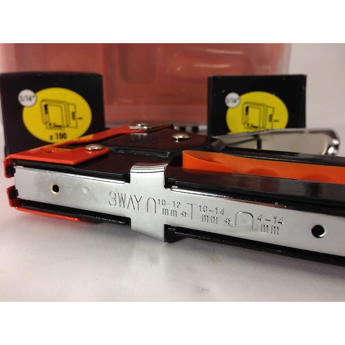 3 Way Stapler Staple Gun Brad Nailer KIT Heavy Duty Upholstery Wood with Case