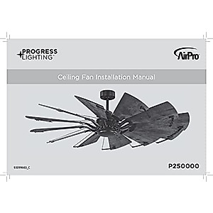 Springer Collection 60-Inch 12-Blade Distressed Walnut Coastal Windmill Ceiling Fan, Bronze