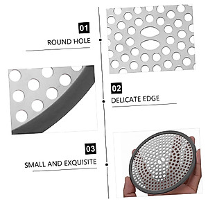 Veemoon Bathroom Floor Drain Cover Filters Wash Basin Drain Cover Water Sink Filter Hose Bib Wheel Water Trough Stainless Strainer Stainless Sink Bathtub Sponge Hair Stainless Steel