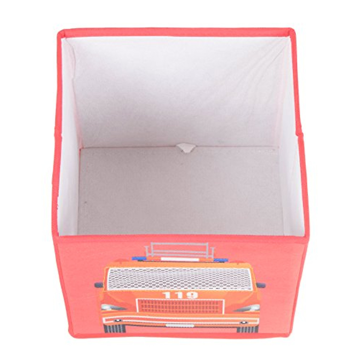 Clever Creations Collapsible Storage Organizer, Perfect Vehicle Themed Toy Chest for Storing Books, Shoes, Games and More, Fire Truck