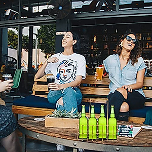 BESPORTBLE Metal Wine Bottle Carrier Wire Metal Beer Holder Crate Farmhouse 12 Bottle Beverage Bottle Holder Carrier Caddy with Handle for Home Bar KTV Party Picnic