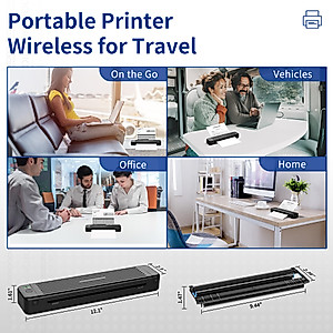 Itari P831 Pink Bluetooth Thermal Transfer Printer, Portable Printers Wireless for Travel, 300DPI Inkless Printer with 2 Roll Exclusive Thermal Transfer Ribbon