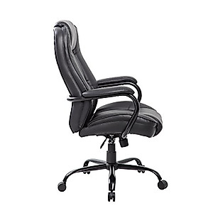 Boss Office Products Heavy Duty Executive Chair with 350lbs Weight Capacity in Black
