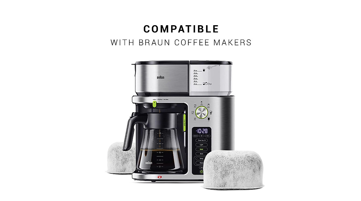 6-Pack Charcoal Water Filters for Braun Coffee Makers – Pure Taste
