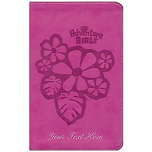 Personalized Bible Custom Text NKJV Pink Kid's Youth Children Adventure Italian Duo-Tone New King James Version Bible Custom Made Gift for Baptism Christenings Birthdays Celebrations