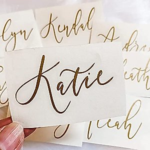 Custom Name Decals for Wedding Party DIY Personalized stickers Bridesmaid Seating Charts Cards Tumbler Hangers Cup Champagne Glasses