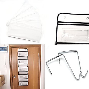 5-Shelf Over Door Hanging Organizer Storage,5 Large Pockets with Clear Windows，2 Metal Rings for Large Hanging Weight for Nursery, Diapers, Closet,Room,Dorm(White)