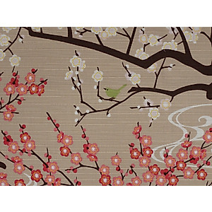Furoshiki Wrapping Cloth Plum Blossoms and Birdies Motif Japanese Fabric 50cm
