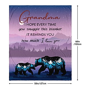 Qotuty Grandma Gifts, Blankets Gifts for Grandma, Grandma Birthday Gifts, Grandma Gift, Mimi Gigi Gifts for Grandma, Thoughtful Gifts for Grandma, Best Grandma Gifts, Grandmother Gift Blanket 50"X60"