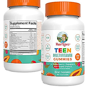 Teen Multivitamin Gummies & USDA Adult Organic Probiotic Gummies Bundle by MaryRuth's | Vitamin C, D and E, B Vitamins | Immune Support | Energy, Skin & Hair | Digestive & Immune Support | Gut Health
