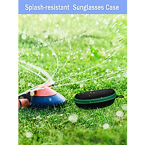 Frienda 6 Pack Sunglasses Glasses Case Portable Hard Sunglasses Case Travel Zipper Eyeglass Case Sunglasses Travel Case with Cloth and Hook, 6 Colors