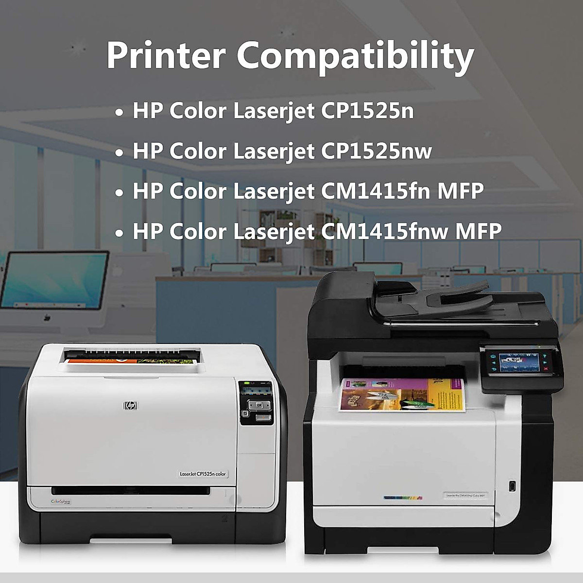 4 Pack 128A | CE320A CE321A CE322A CE323A Remanufactured Toner Cartridge Replacement for HP Color Laserjet Pro CP1525n,CP1525nw,CM1415fn MFP,CM1415fnw MFP Printer,Sold by TopInk