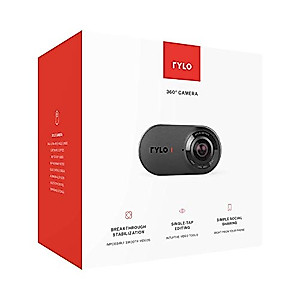 Rylo 5.8K 360 Video Camera - (iPhone + Android) - Breakthrough Stabilization, Includes 16GB SD Card and Everyday Case, Black