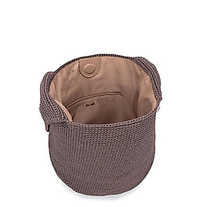 The Sak 120 Hobo Bag in Crochet, Large Purse with Single Shoulder Strap, Mushroom