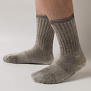 TMD THEME DESIGNER Mens Merino Wool Socks Hiking Thick Winter Warm Black Blue Cushioned Boot Hunting Quarter Crew Thermal Socks for Women Men -M