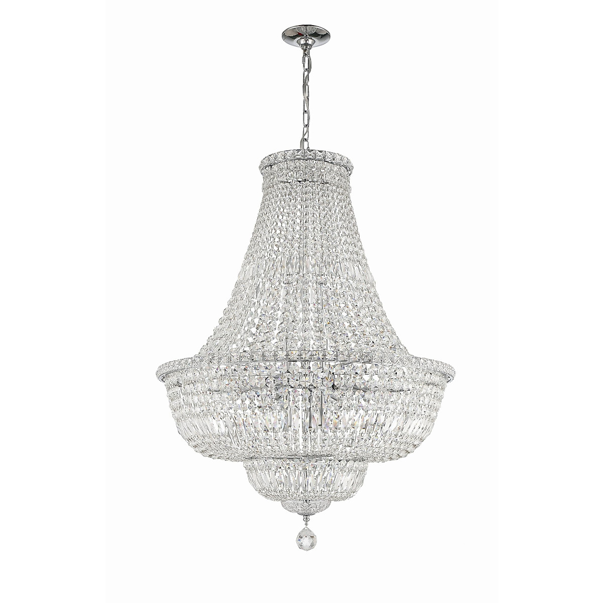 Crystorama Roslyn 15 Light Polished Chrome Chandelier