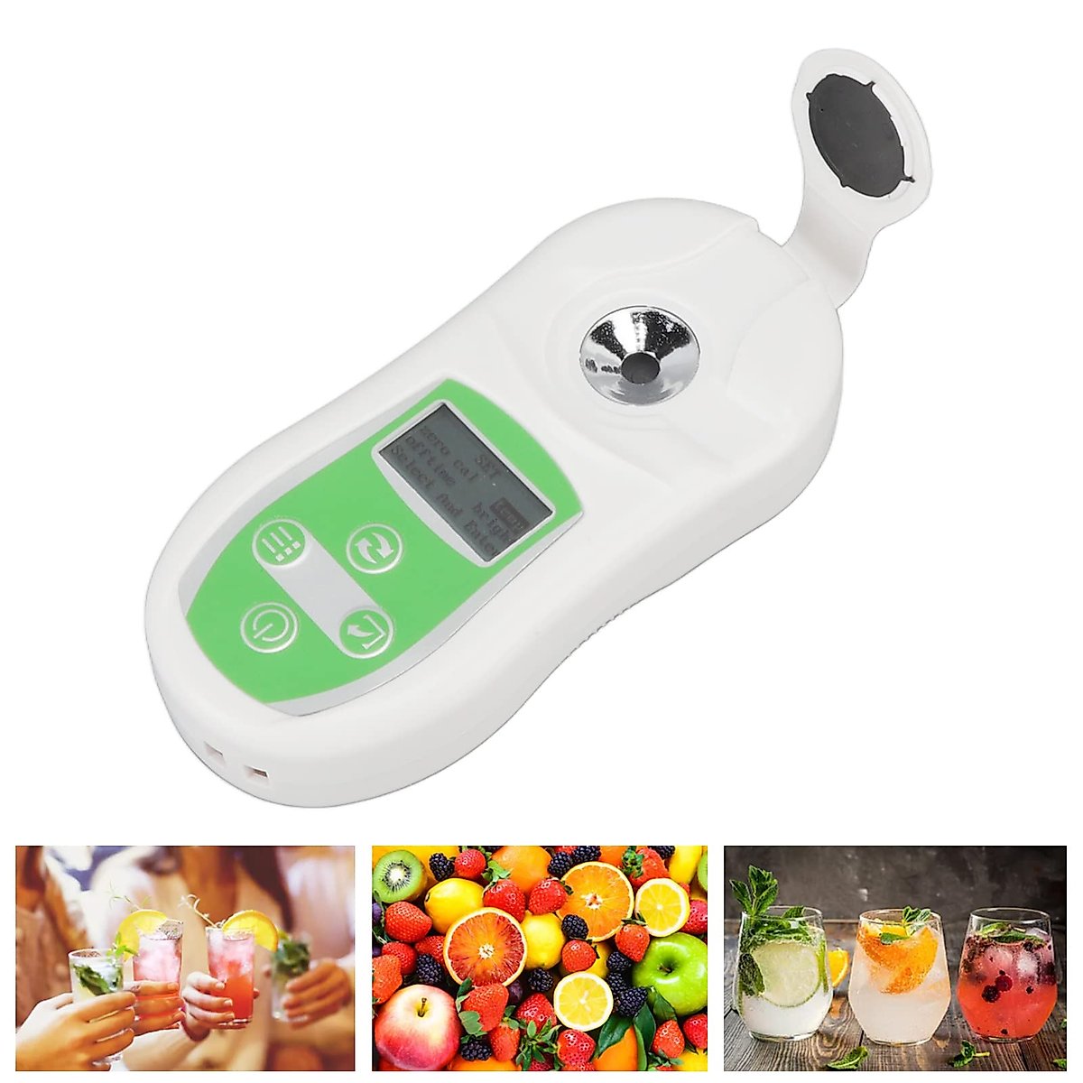 Brix Refractometer, Brix Reader Tester 0-32％ HD Backlight Display Easy to Use for Industry for Beverage