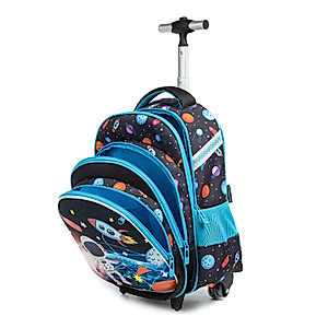 Dokin Kids Rolling Backpack School Backpack Rolling Duffle Bag with Wheels 3 IN 1 Bookbag Set for Kids Girls Boys Teenagers
