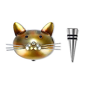 Cat Wine Bottle Stopper Metal Beverage Bottle Plugs Best Gift Accessories for Cat Lovers