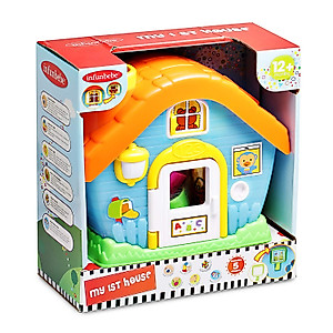 infunbebe Shape Sorting House Toy My First House with Shape and Color Sorters, Early Development Shape and Color Recognition Toy with 5 Colorful Blocks for 12+ Months Babies