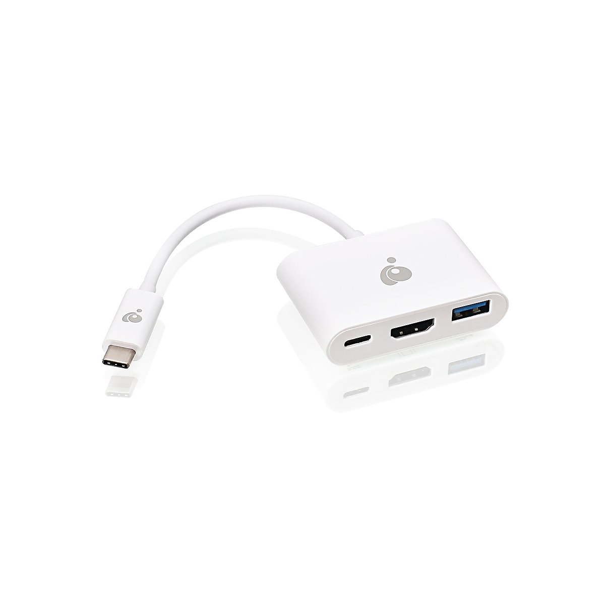 IOGEAR USB-C to 1 to 3 Adapter - 1 HDMI Out - 1 USB A Out - 1 USB-C - Power Delivery 100W - 4K@30Hz - MacBook Pro - iMac - Chromebook - More USB 3.0 Type-C Devices - GUC3C3H