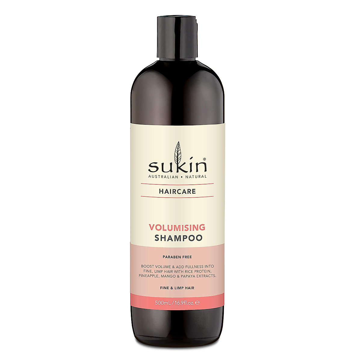 Sukin Volumising Shampoo, Fine and Limp Hair, 16.9 Fl Oz