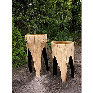 Tree Stump Table - Set Of Two, Log Stools, Reclaim Wood Coffee Tables, Rustic Furniture, Rough End Tables, Country House Decor