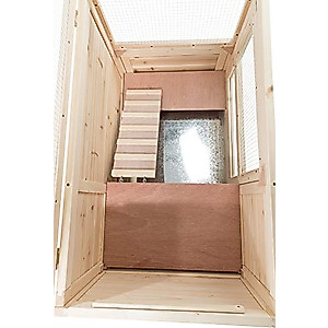 TRIXIE Natura X-Small Indoor Rabbit Hutch, Pet House for Rabbits and Guinea Pigs, Bunny Cage on Wheels, Pull Out Tray