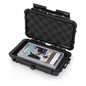 CASEMATIX Graded Card Storage Box Sports Trading Card Case Compatible With up 3 BGS 5 PSA Card Graded Sports Card Slabs - Airtight, Waterproof with Moisture and Dust Protection