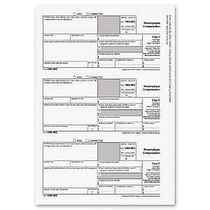 1099 NEC Forms 2023, 1099 NEC Laser Forms IRS Approved Designed for Quickbooks and Accounting Software 2023, 4 Part Tax Forms Kit, 50 Vendor Kit - Total 71 (207) Forms