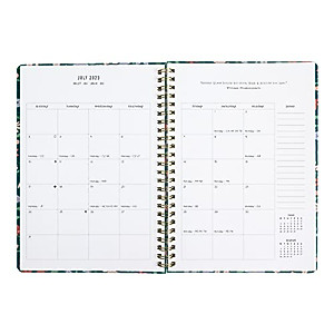 Letts Spring Valley Academic Weekly/Monthly Planner, 18 Months, July 2023 to December 2024, Week-to-View, Wiro Binding, Multilingual, A5 Size, 8.25" x 5.875", Green (C031798-24)