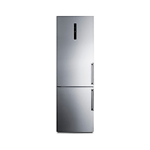Summit Appliance FFBF249SS2LHD 24" Wide Bottom Freezer Refrigerator; Stainless Steel Doors; 10.6 cu.ft Capacity; Open Door Alarm; Digital Thermostats; Frost-Free/Automatic, Child Lock