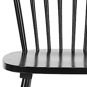 Safavieh American Homes Collection Parker Country Farmhouse Wood Black Spindle Side Chair (Set of 2)