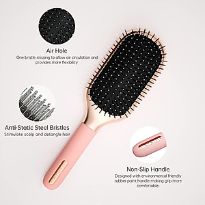 Melbang Hair Brush for Thick Curly Thin Long Short Wet or Dry Hair Adds Shine and Makes Hair Smooth Hair Comb Paddle Hair Brush for Men Women Kid