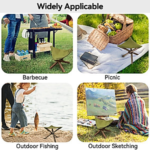 Tripod Stool Cloth Chair, Camping Stool Cloth, Camping Stool for Fishing Camping Hiking Mountaining