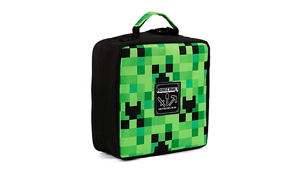 JINX Minecraft Creeper Fatigue Insulated Kids School Lunch Box, Green ...