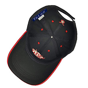 Telea 100% Cotton Baseball Cap Zodiac Embroidery One Size Fits All for Men and Women Taurus/Red