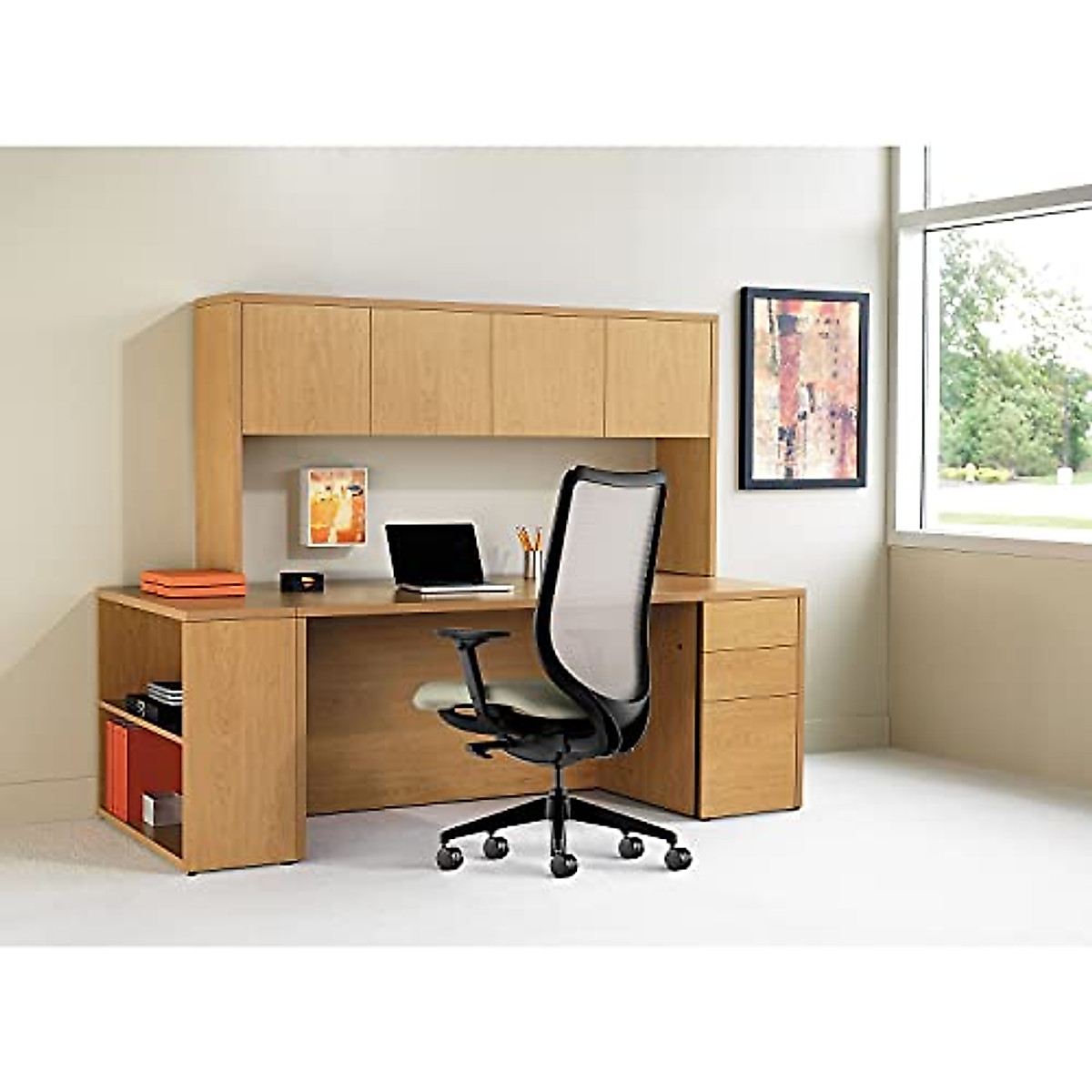 HON 105895Rcc 10500 Series L Single Ped Desk, Right Full-Height Ped, 72 X 36, Harvest