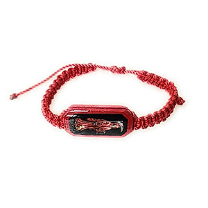 Chavarrieta Red Thread Bracelet Pulsera Roja de hilo de la Santa Muerte, Black