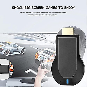 Wireless WiFi Display Dongle, 1080P HDMI Adapter for Mobile Screen Mirroring Device to TV Projector Receiver, Business Education Office Supplies, Support Android iOS Windows
