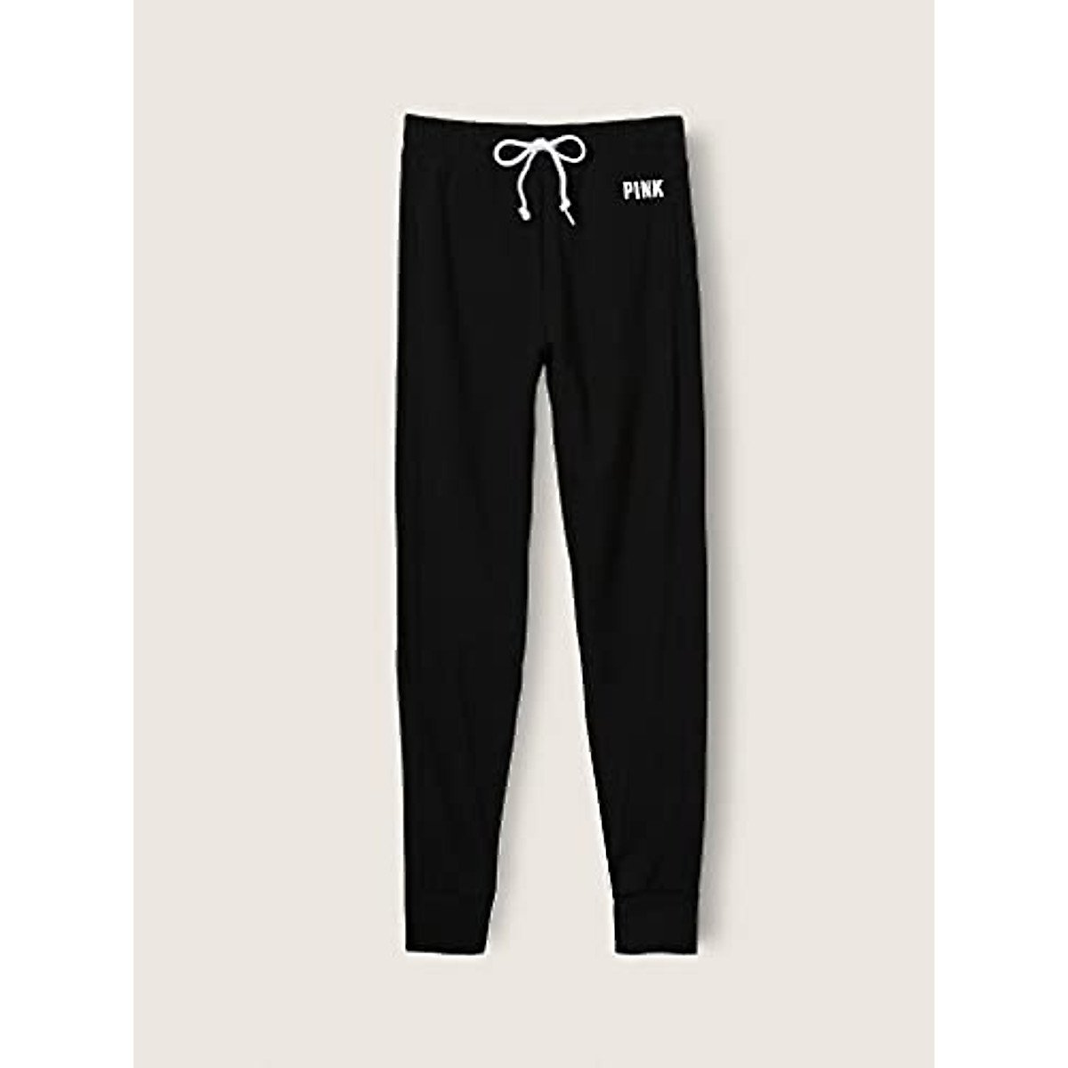 Victoria's Secret Pink Cotton High Waist Joggers, Pure Black, Medium