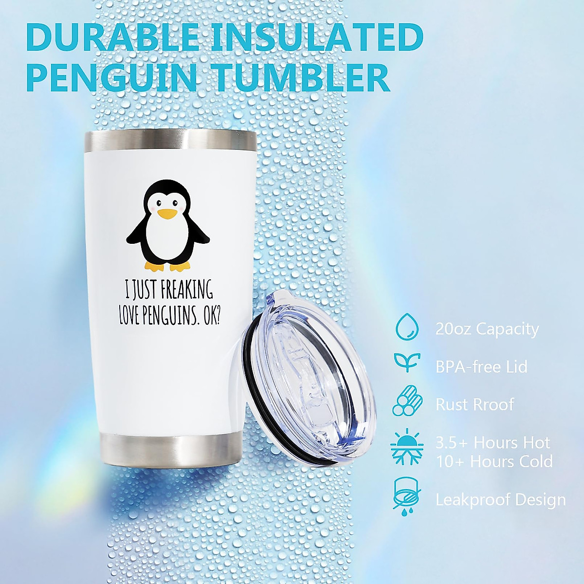 Penguin Gifts Set for Women, Christmas Gifts Set for Women, Penguin Gifts for Girls, Penguin Gifts for Women Unique Penguin Stuff for Friends/Teacher/Girlfriend with Tumbler Cup(PENGUIN GIFT SET)