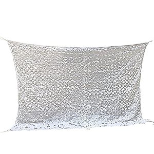 Queenbox 13x16.4ft White Camouflage Net, Oxford Hunting Blinds Sunshade Mesh Military Hide Sunscreen Shelter for Home Wall, Party, Camping, Outdoor