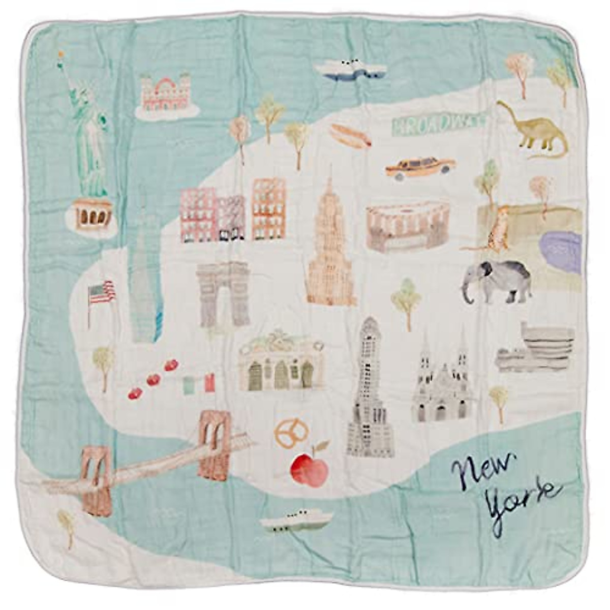 Loulou Lollipop Soft Baby Swaddle Blanket Muslin Wrap Receiving Blanket for Newborn to Toddler Girl and Boy, Large 47” by 47” - City - NYC…