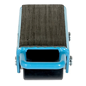 Vestil FMS-2.5 Fixed Machinery Skate with 2 Nylon Roller, Steel, 8-1/4" Rubber Surface Length, 4-3/4" Width, 4" Height, 2.5 Ton Capacity