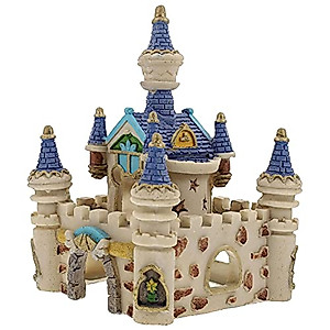 balacoo Aquarium Resin Castle Decoration Fish Tank Roman Castle Cave Hideout Betta Fish Ornament Accessories
