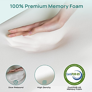 Releep 3 Inch Firm Twin XL Mattress Topper for College Dorm, Memory Foam Bed Topper with Soft & Firm Options for Back Pain Relief, Mattress Topper with 2-Sided Cover, CertiPUR Certified, Dorm Bed