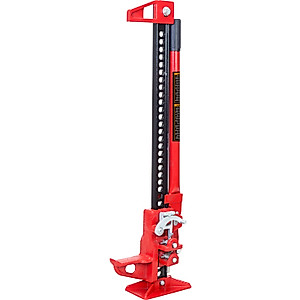 Torin ARA9446T 33" Ratcheting Off Road Utility Farm Jack, 3 Ton (6,000 lb) Capacity, Red